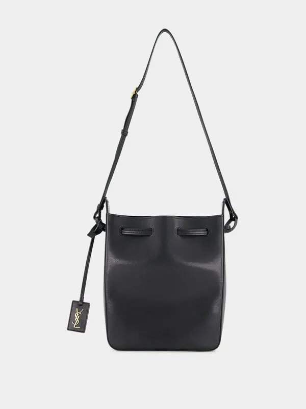 Saint Laurent Leather Bucket Bag With Cassandre Charm