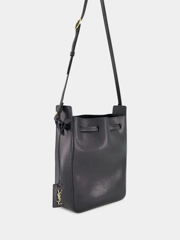 Saint Laurent Leather Bucket Bag With Cassandre Charm