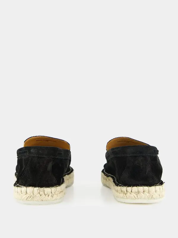 AURELIEN Suede Beachside Loafers - Black
