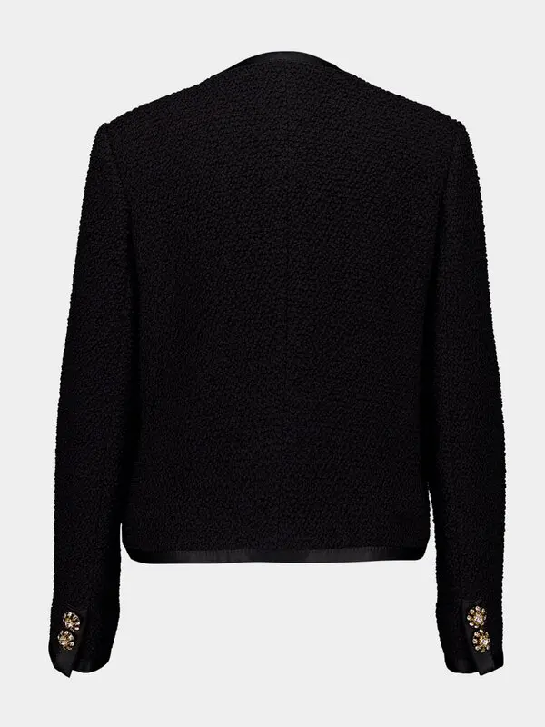 Dolce & Gabbana Cropped Single-breasted Bouclé Tweed Jacket