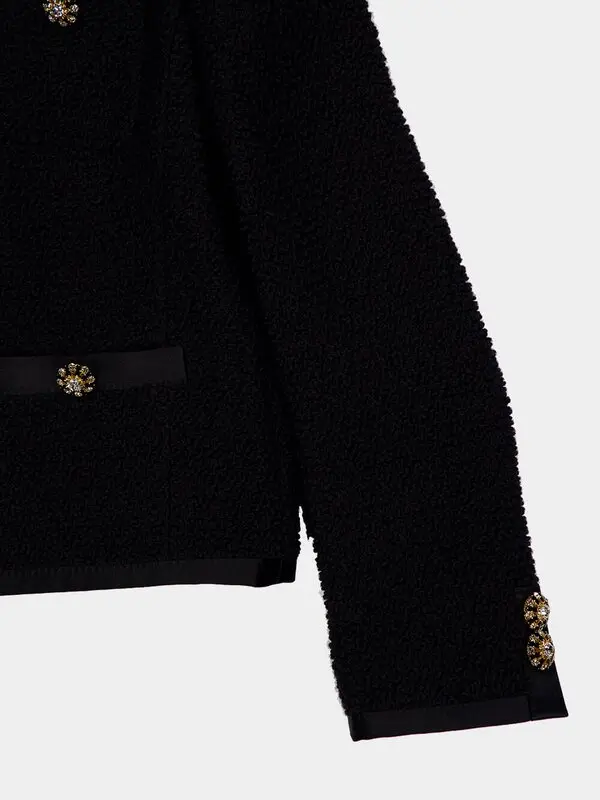 Dolce & Gabbana Cropped Single-breasted Bouclé Tweed Jacket