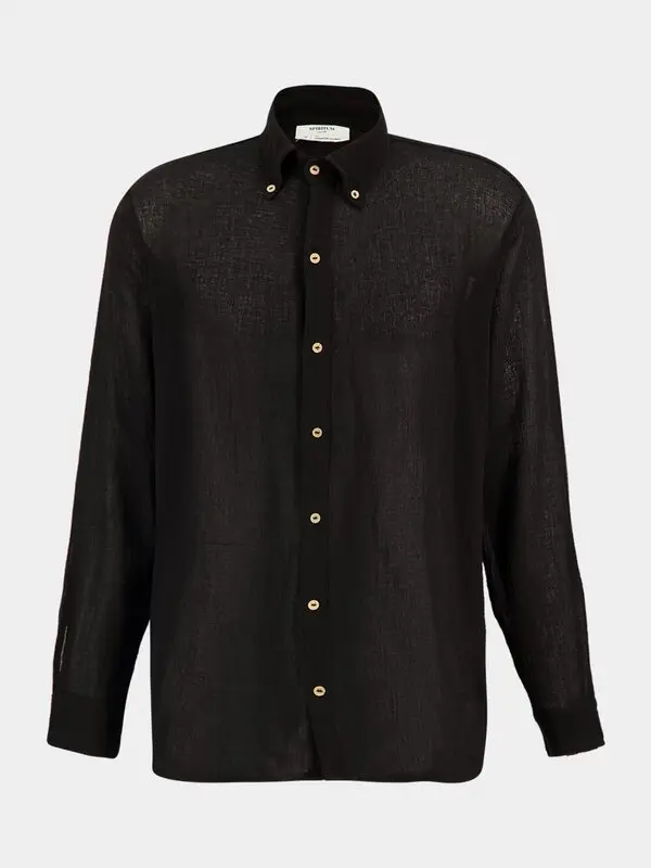 Spiritum Tulum Balam Cotton Shirt - Black