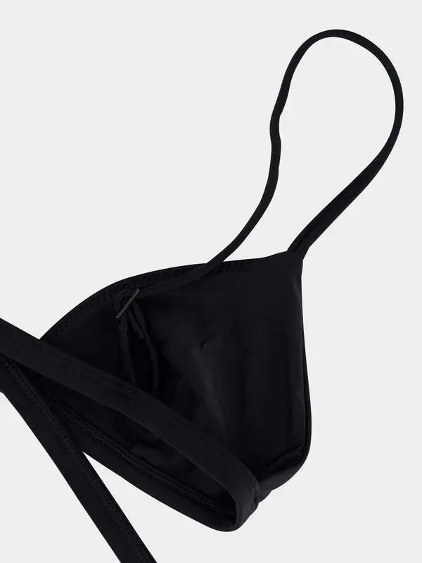 Matteau Wrap Triangle Bikini Top - Black