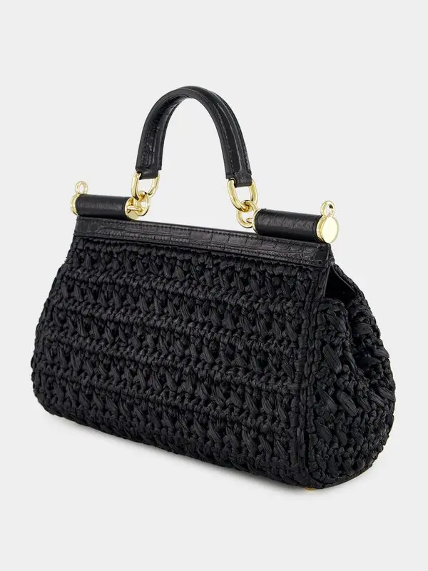 Dolce & Gabbana Sicily Crochet Mini Bag - Black