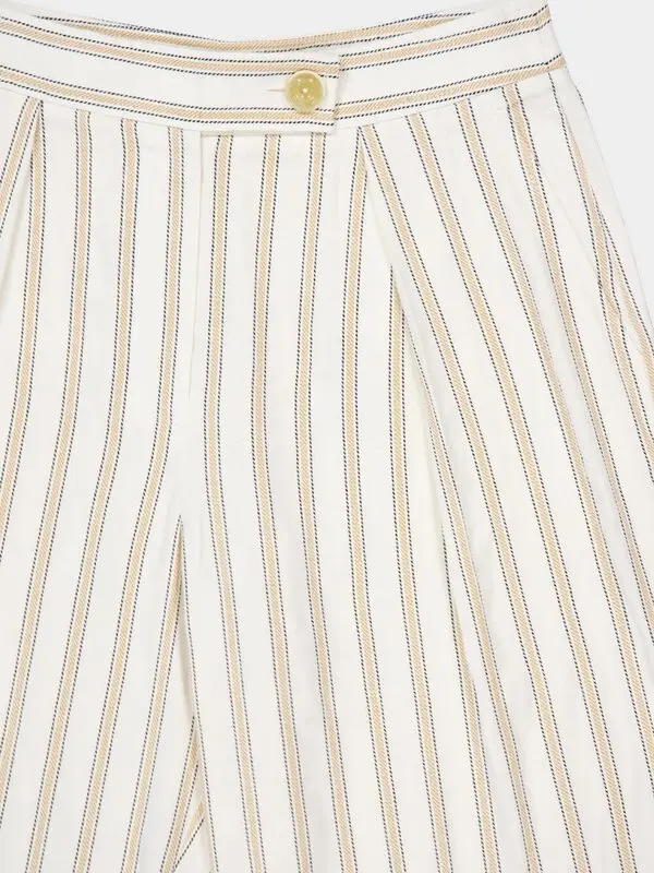 Zimmermann Illuminate Linen-blend Trousers - Cream