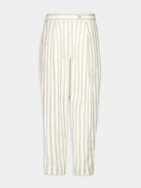 Zimmermann Illuminate Linen-blend Trousers - Cream