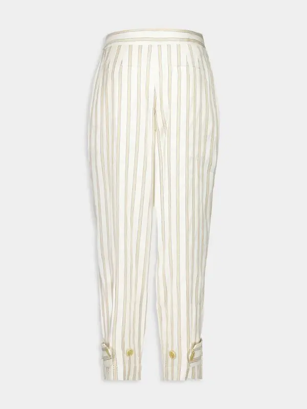 Zimmermann Illuminate Linen-blend Trousers - Cream