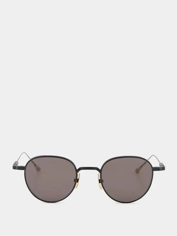 LUNETTERIE GÉNÉRALE Café Racer Round Sunglasses - Black