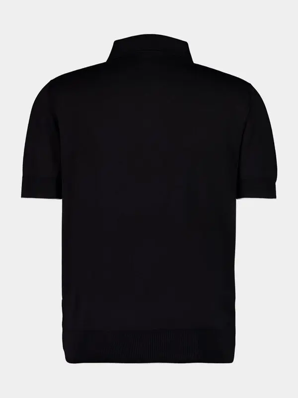 Balmain Polo Regular Fit Cotton Silk Knit