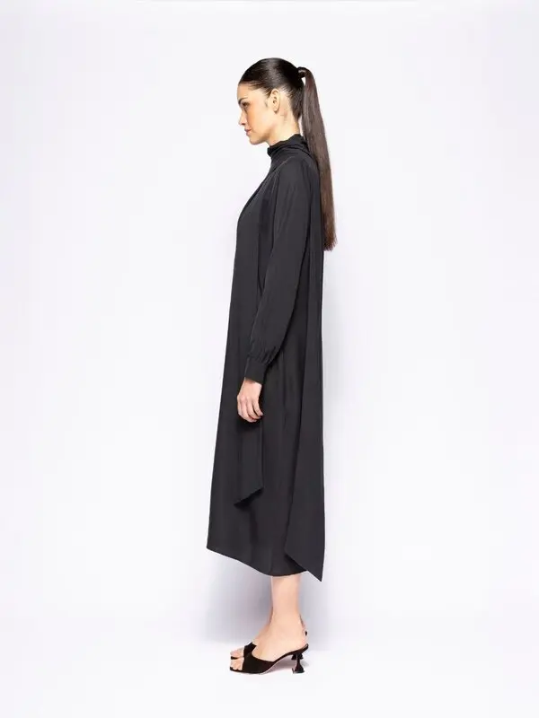 PAULA Irys Wrap Maxi Dress With Tie Neck
