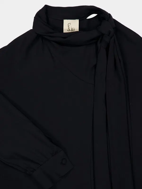 PAULA Irys Wrap Maxi Dress With Tie Neck
