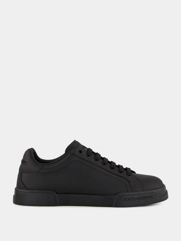 Dolce & Gabbana Low-top Leather Sneakers - Black