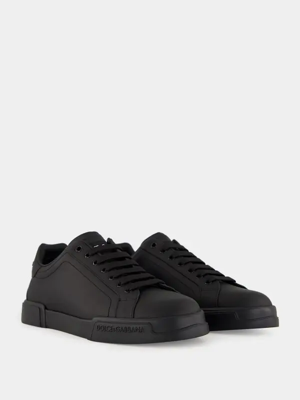 Dolce & Gabbana Low-top Leather Sneakers - Black