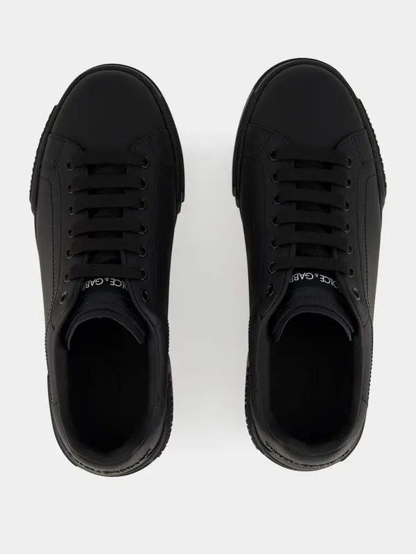 Dolce & Gabbana Low-top Leather Sneakers - Black