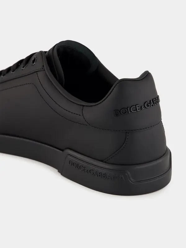 Dolce & Gabbana Low-top Leather Sneakers - Black