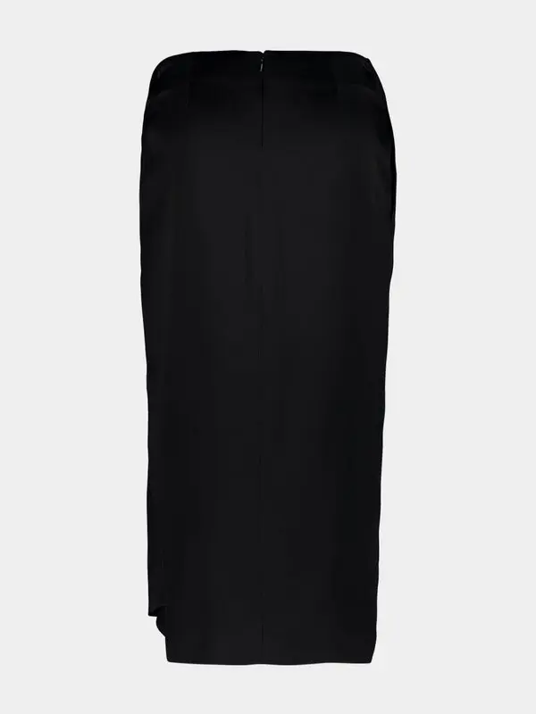 Stella McCartney Gathered Satin Midi Skirt