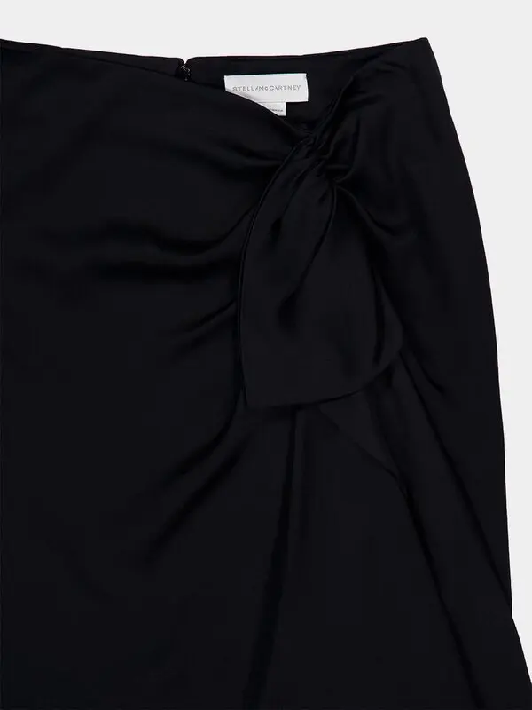 Stella McCartney Gathered Satin Midi Skirt