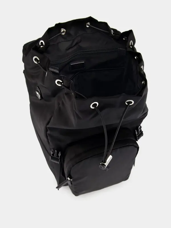 Prada Re-nylon And Saffiano Leather Backpack - Black