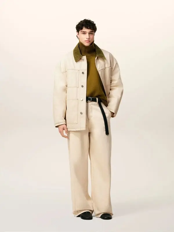 Ami Padded Worker Jacket - Cream