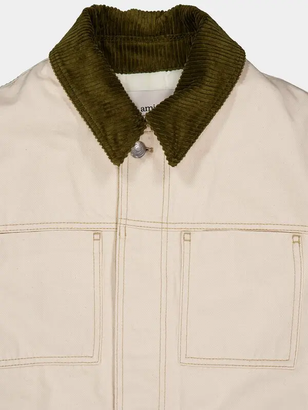 Ami Padded Worker Jacket - Cream