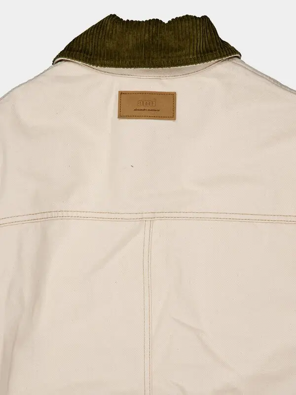 Ami Padded Worker Jacket - Cream