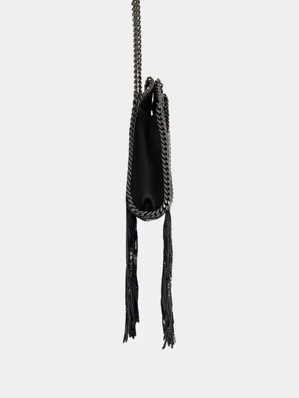 Stella McCartney Limited-edition Falabella Sequin Fringe Tiny Tote - Black