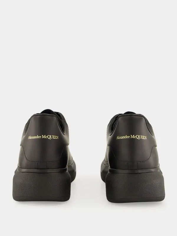 Alexander McQueen Oversized Leather Sneakers - Black