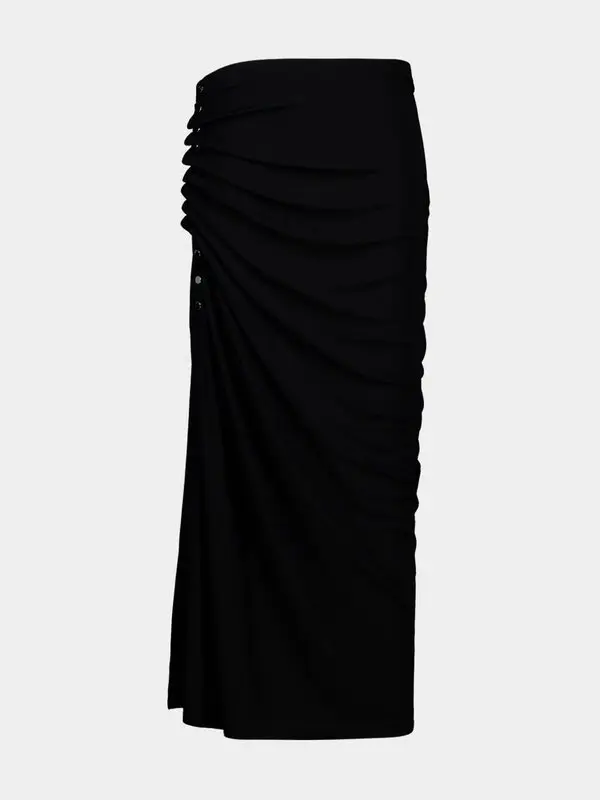 Rabanne Jersey Maxi Skirt - Black
