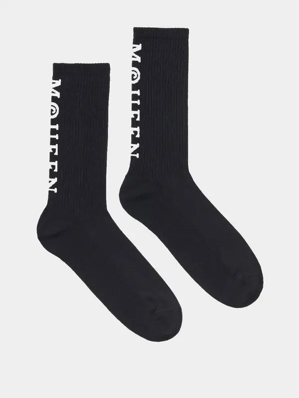 Alexander McQueen Logo Socks - Black