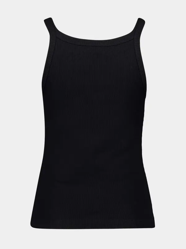 Fendi Cotton Jersey Tank Top - Black