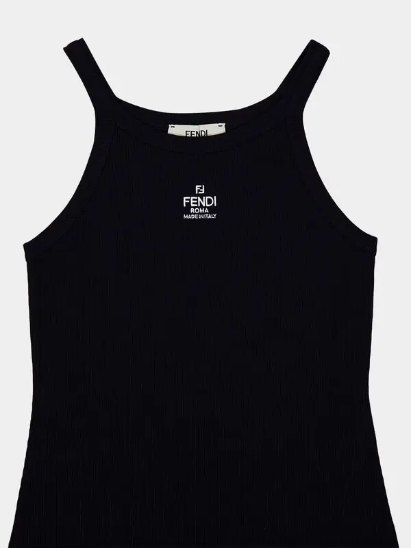 Fendi Cotton Jersey Tank Top - Black