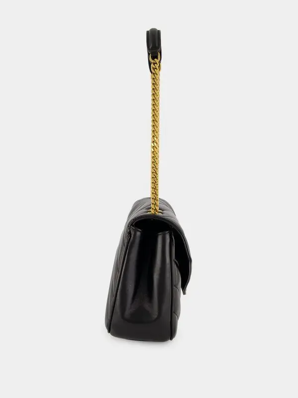 Saint Laurent Loulou Medium Matelassé Leather Bag - Black