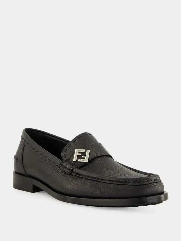 Fendi Ff Metal Selleria Loafers