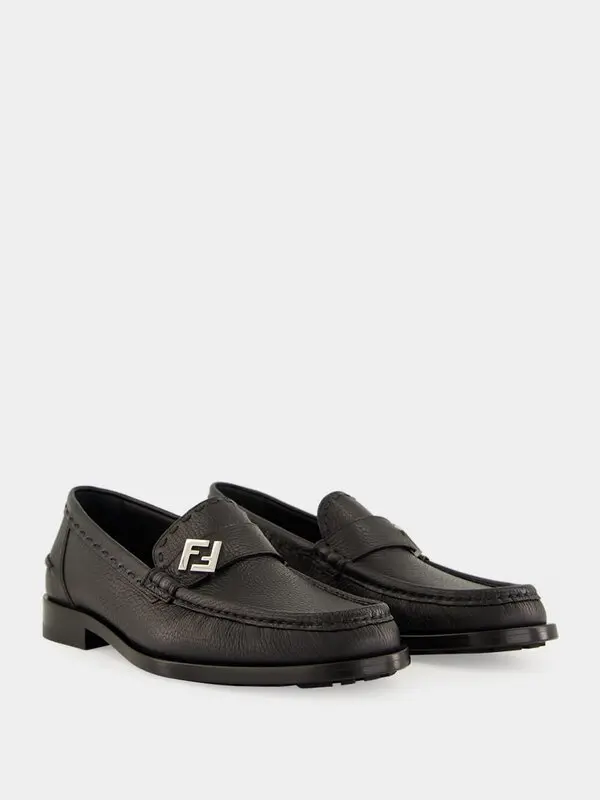 Fendi Ff Metal Selleria Loafers