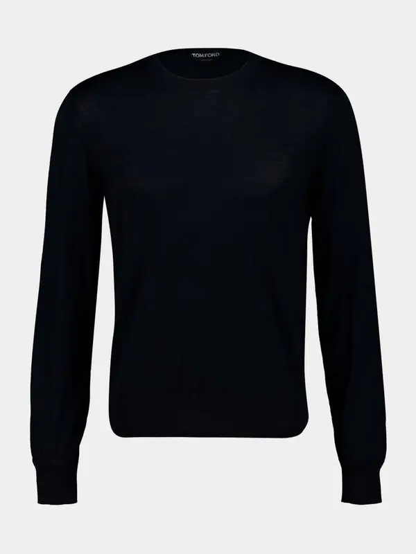TOM FORD Wool Crew-neck Knitwear - Black
