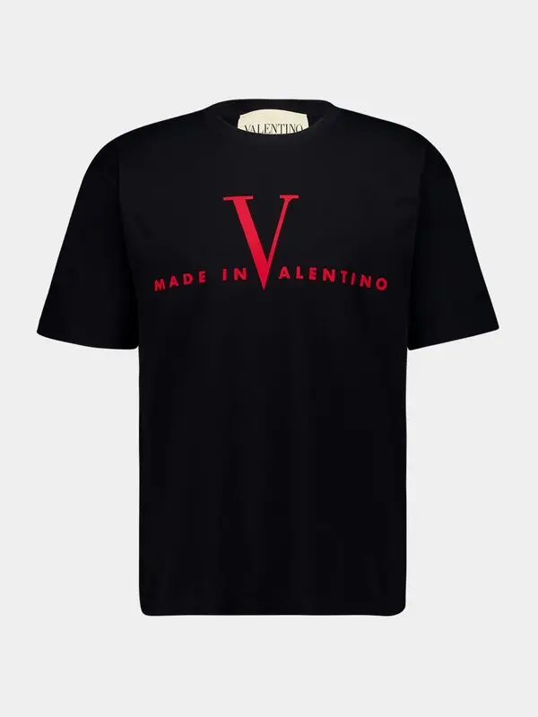 Valentino Garavani Cotton T-shirt With Print - Black