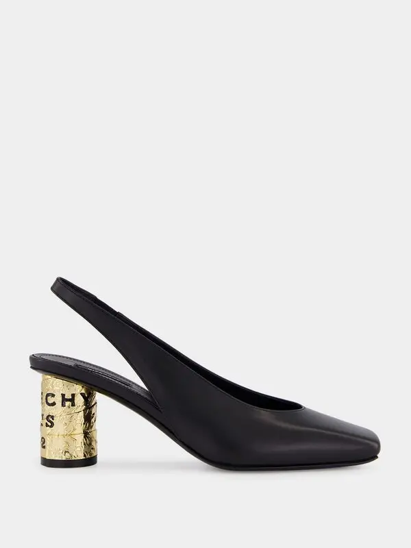 Givenchy Leather Slingbacks - Black