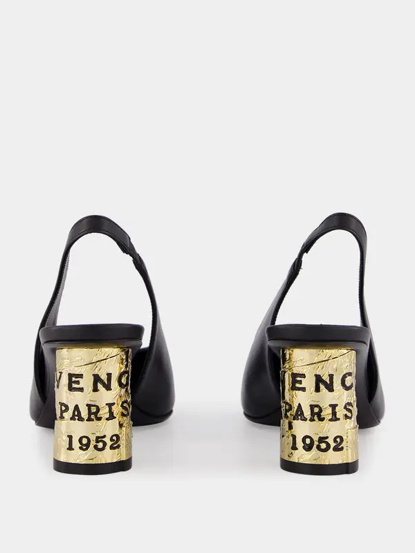 Givenchy Leather Slingbacks - Black