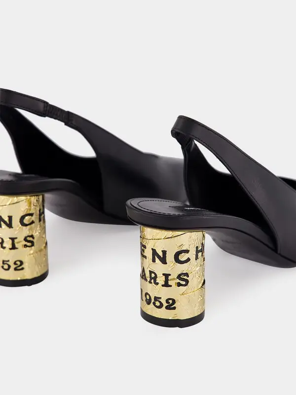 Givenchy Leather Slingbacks - Black
