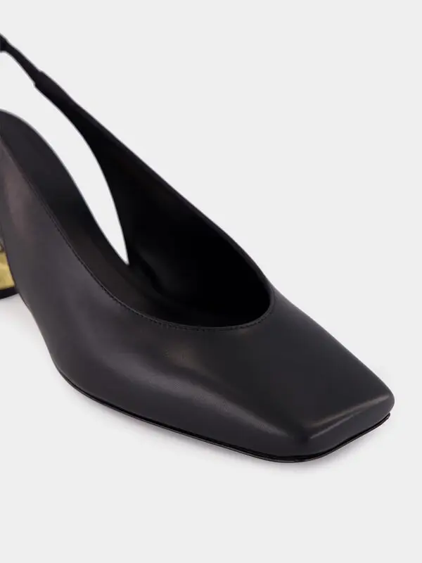 Givenchy Leather Slingbacks - Black
