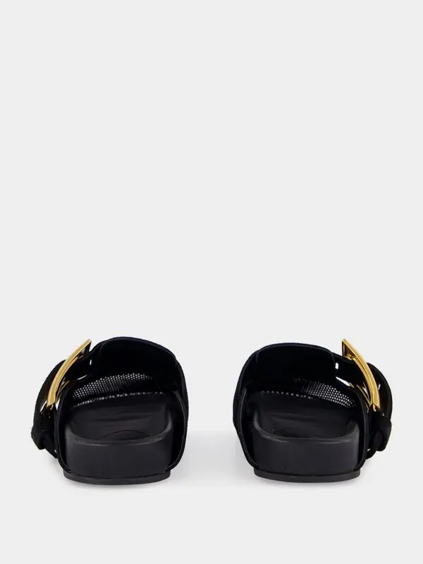Balmain Anthem Flat Mule Sandals