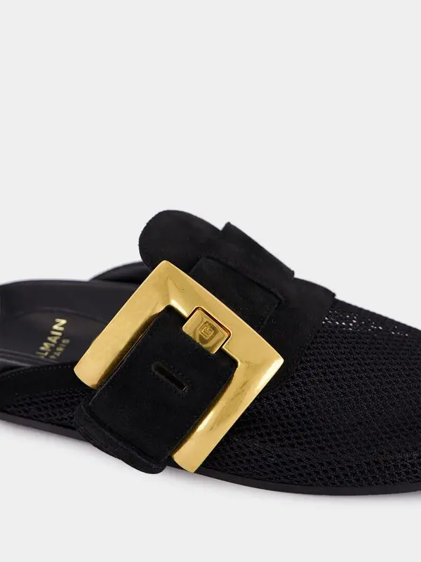 Balmain Anthem Flat Mule Sandals