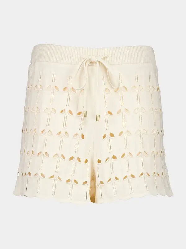 Zimmermann Rhiannon Pointelle Shorts - Cream