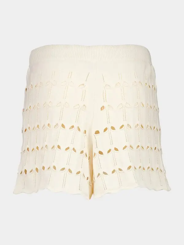 Zimmermann Rhiannon Pointelle Shorts - Cream