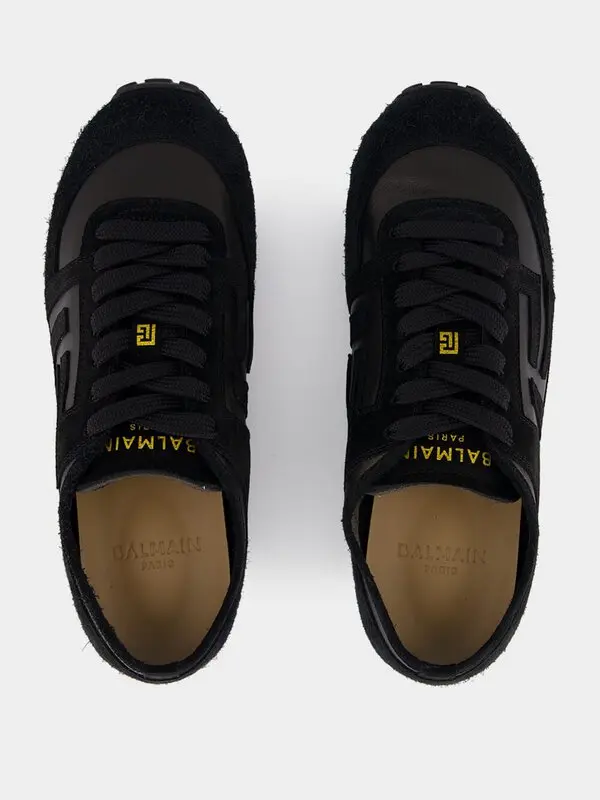 Balmain Racer 45 Leather Trainers - Black