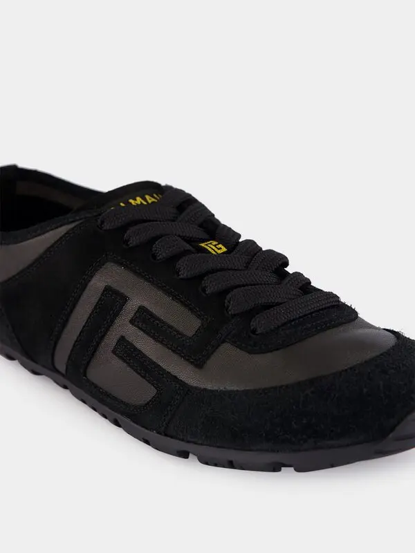 Balmain Racer 45 Leather Trainers - Black