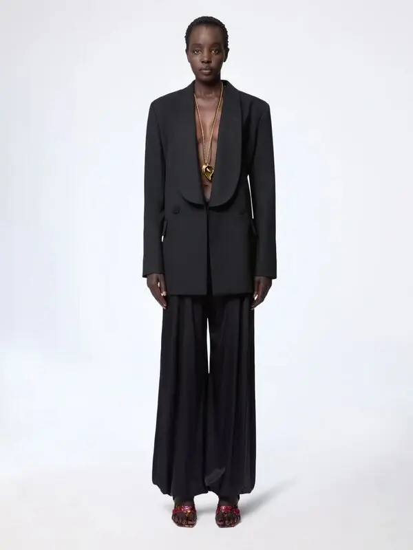 Nina Ricci Wool Gabardine Blazer - Black