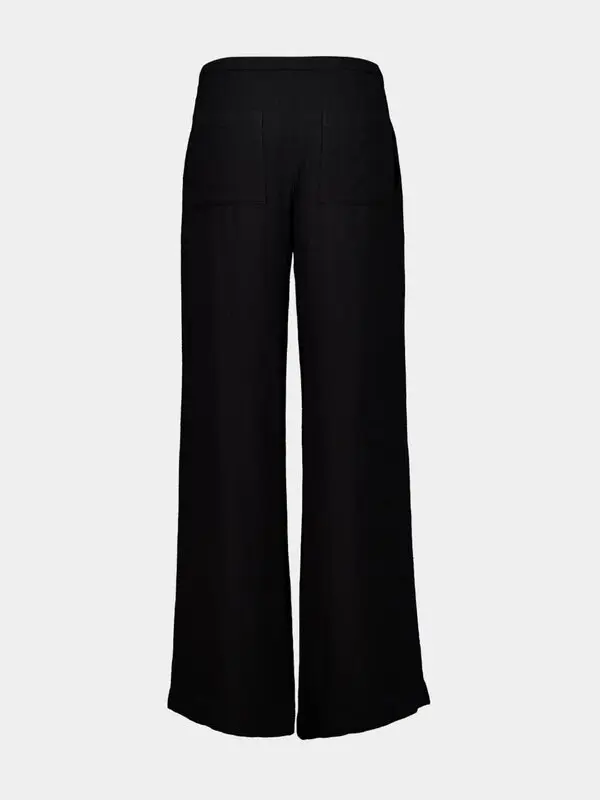 JAMES PERSE Wide-leg Viscose-wool Trousers - Black