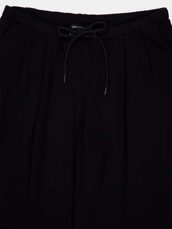 JAMES PERSE Wide-leg Viscose-wool Trousers - Black