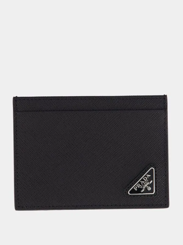 Prada Calf Leather Card Holder - Black